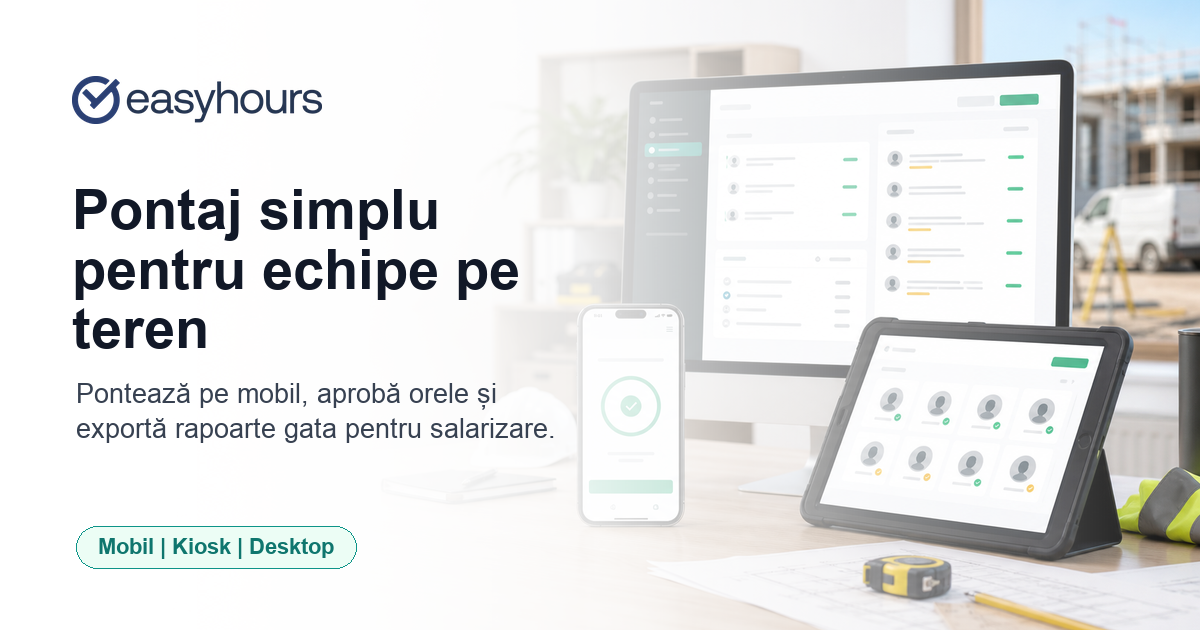 Pontaj electronic online pentru firme | EasyHours